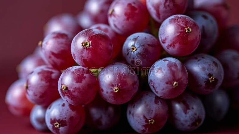 Close-up of Deep Purple Grape Cluster, Soft High Quality Image Stock ...
