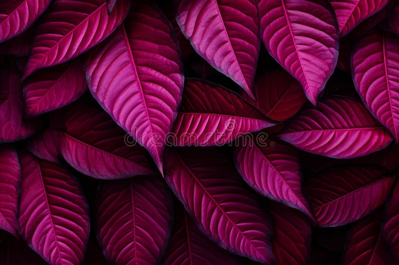 Close-up of Deep Purple Leaves Showcasing Natural Patterns and Textures ...