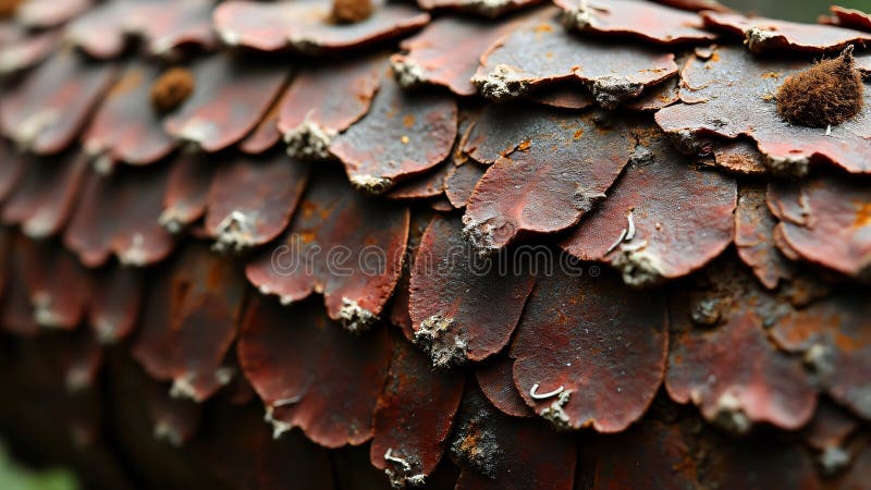 Close-up of Deep Reddish-Brown Pine Bark Texture High Quality Image ...