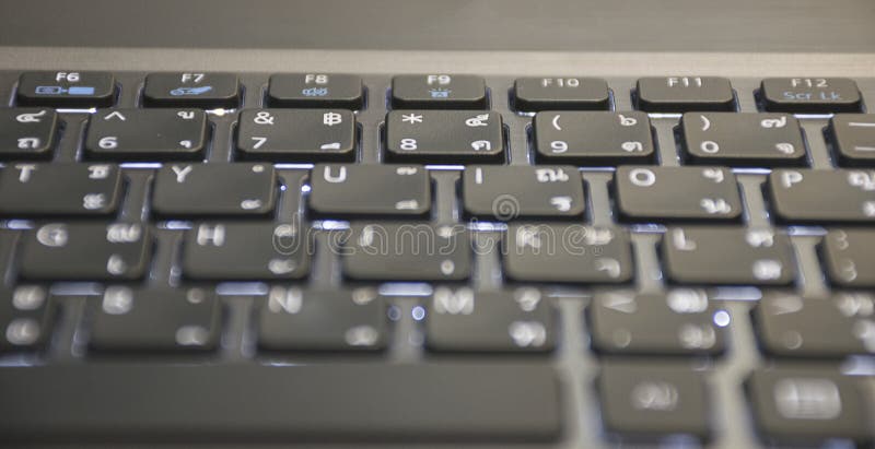Close Up Defocus/blur Keyboard on Laptop. Stock Photo - Image of button ...