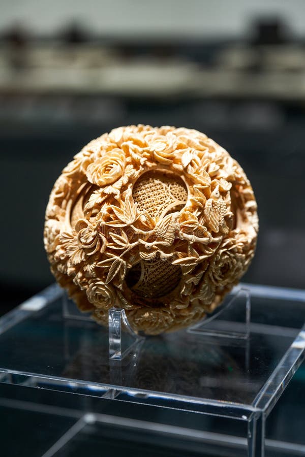 Close-up of Delicate Ivory Sculptures from Ancient China Editorial ...