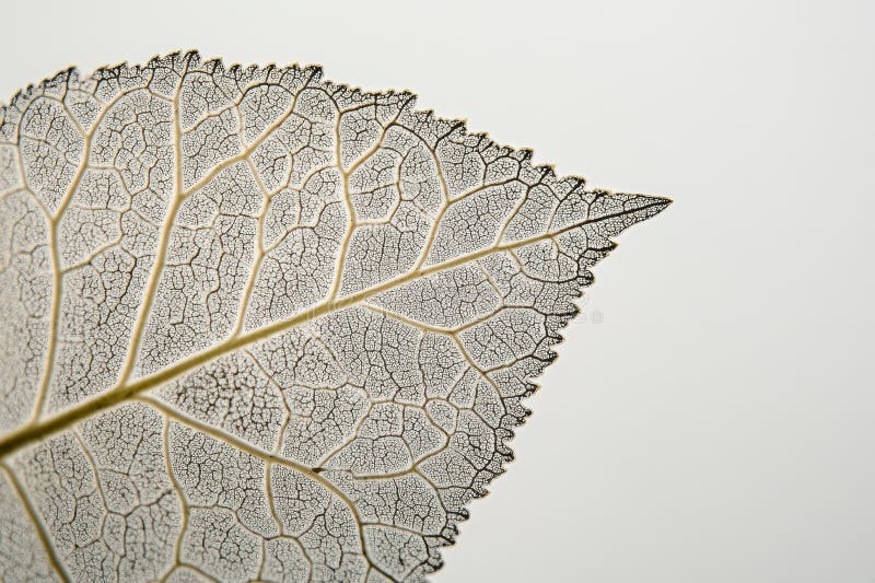 A Close-Up of a Delicate Leaf Vein Pattern Stock Illustration ...
