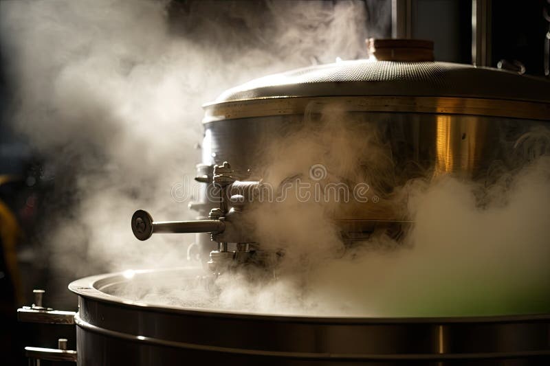 A Close-up of the Delicate Steam Rising from a Boiling Maple Sap ...