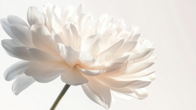 Close Up of a Delicate White Flower Soft Light Stock Illustration ...