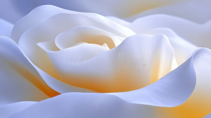 A Close-up of a Delicate White Rose with Soft Gradients and Smooth ...
