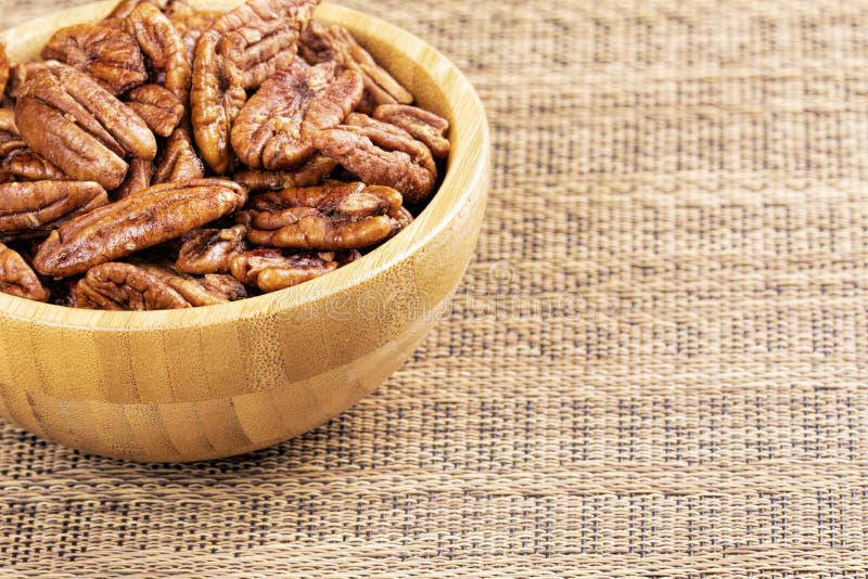 Close Up of Delicious Pecan Nuts, the Perfect Snack Food Stock Photo ...