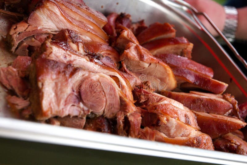 Close-up of a Delicious Roasted Meat Stock Photo - Image of roasted ...