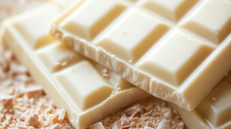 Close Up on Delicious White Chocolate Bar Stock Photo - Image of ...