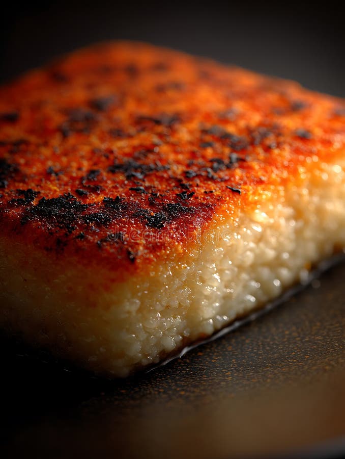 Close Up of a Deliciously Crispy and Caramelized Rice Dessert Stock ...