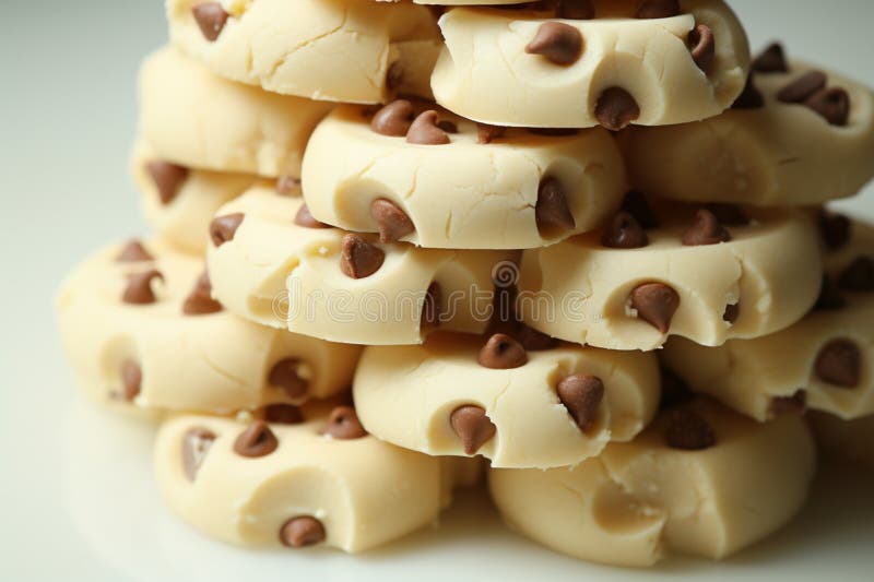 Close Up Delight a Mound of White Chocolate Chips Beckons Sweetness ...