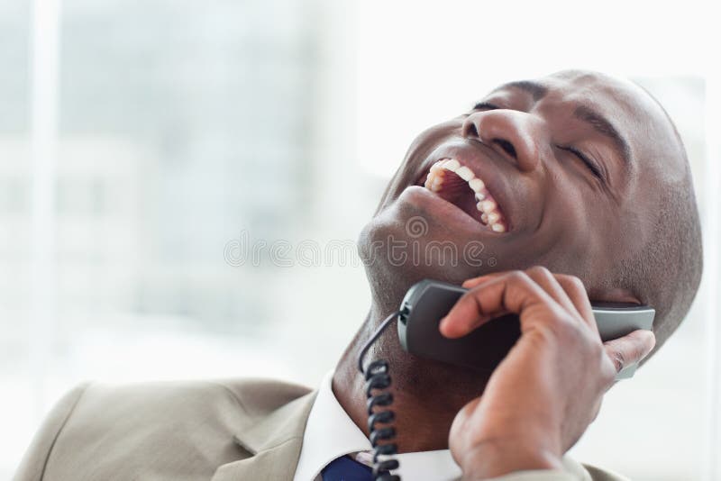 Delighted Manager Talking To His Team at a Table Stock Image - Image of ...