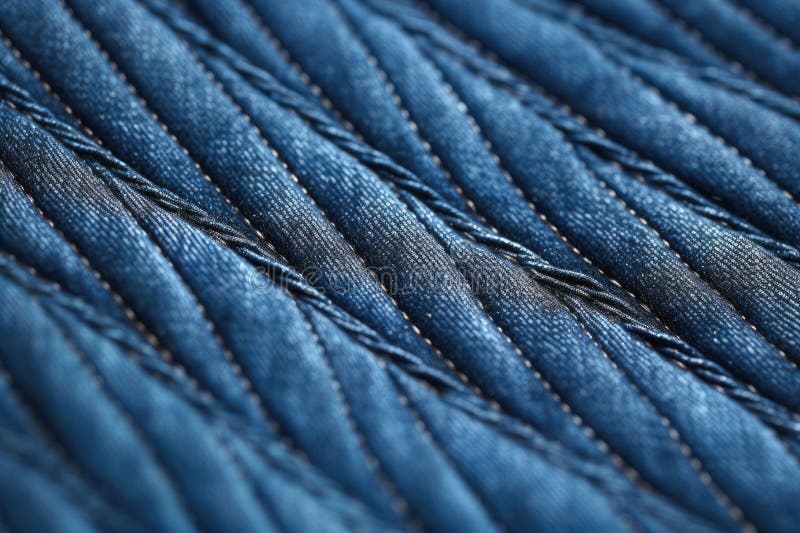 Close-up of Denim Detail with Visible Stitching Pattern Stock Photo ...