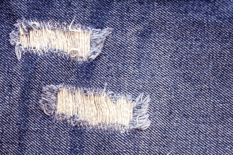 Close Up the Denim Ripped Blue Jeans Surface Texture Background Stock ...