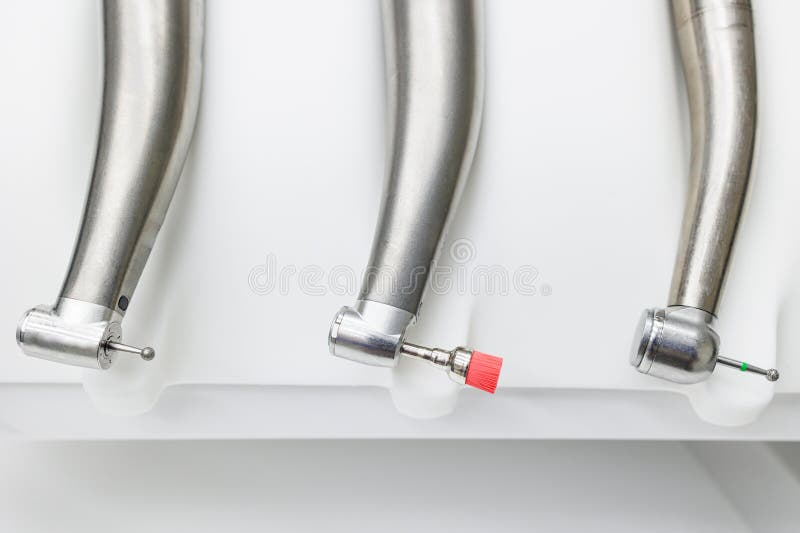 Close-up of Dental Drill Bit with Head for Polishing and Brushing Teeth ...