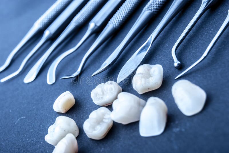 Close Up Dental Instruments Stock Photo - Image of dentures, care: 60175248