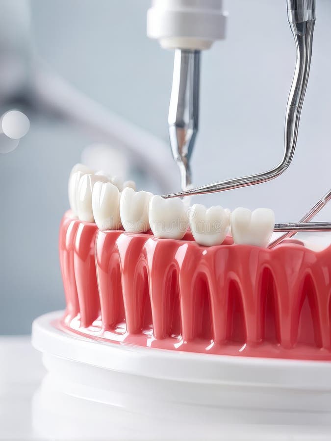 Close up of denture model stock illustration. Illustration of ...