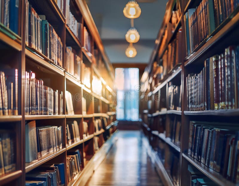 Library Featuring Rows of Books, Reading Spaces, and Educational ...