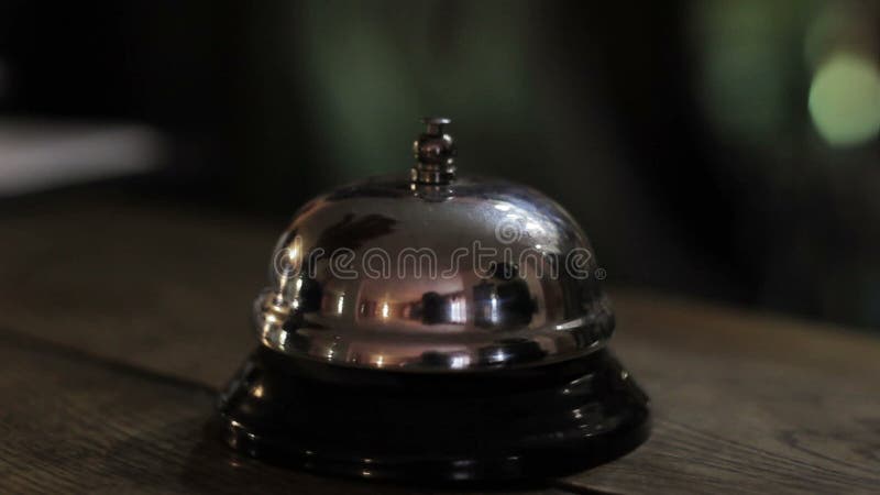 Close Up of Desk Bell Being Rung Stock Footage - Video of noise ...