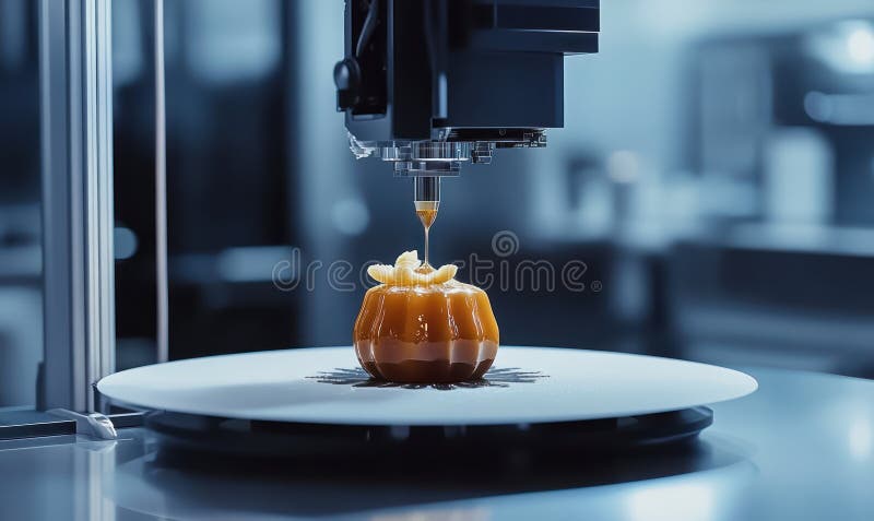 A Close-up of a Dessert with an Intricate Edible Design Printed Using a ...