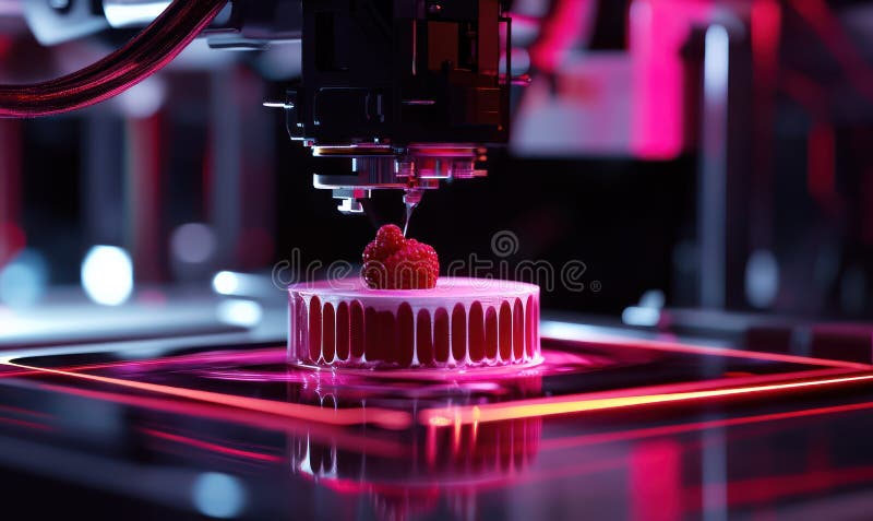 A Close-up of a Dessert with an Intricate Edible Design Printed Using a ...