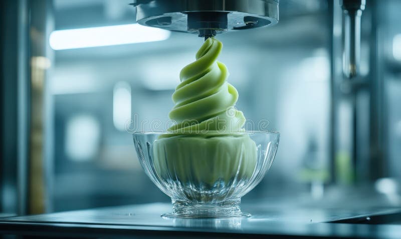 A Close-up of a Dessert with an Intricate Edible Design Printed Using a ...