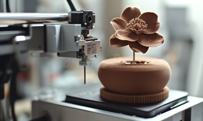 A Close-up of a Dessert with an Intricate Edible Design Printed Using a ...