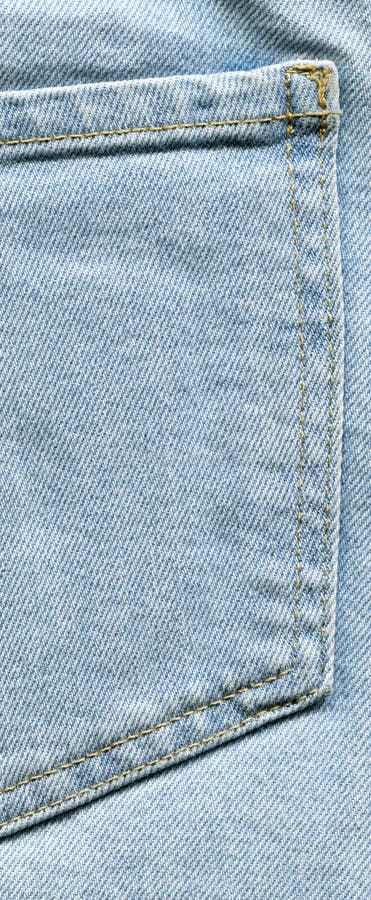 Close Up Detail of Back Pocket of Light Blue Jeans Stock Photo - Image ...