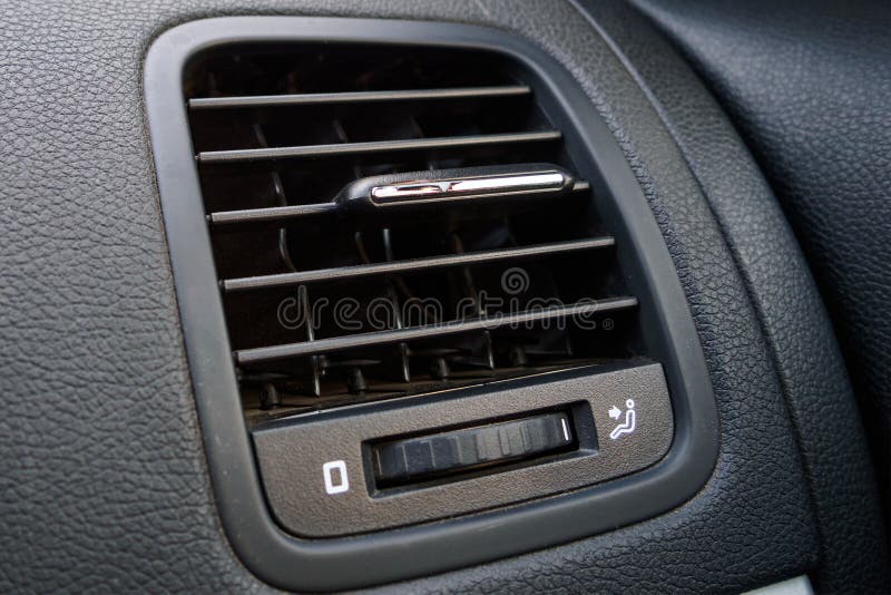Close-up Detail of Car Air Conditioning, Ventilation in Car Stock Photo ...