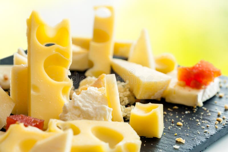 Close Up Detail of Cheese Platter. Stock Photo - Image of variety ...