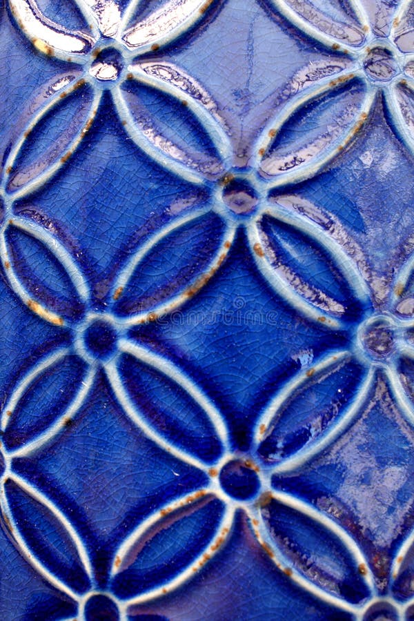 Close Up Detail of a Cobalt Blue Ceramic Pot Stock Photo - Image of ...