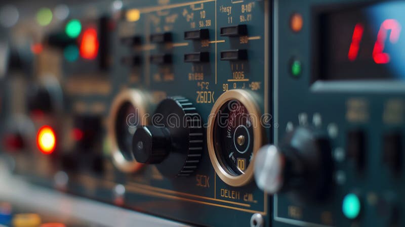 Close Up Detail of Digital Device Meter Control Panel Stock ...