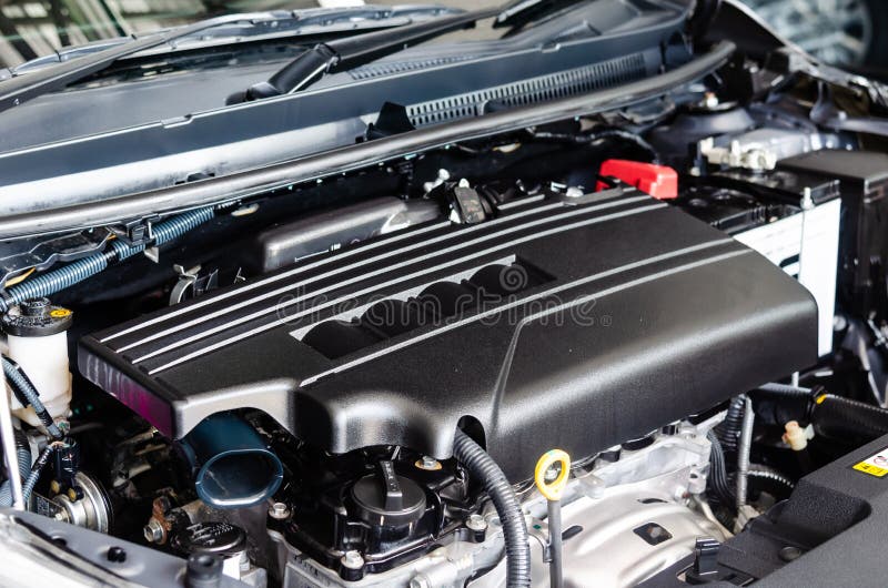 Detail of the Engine and Exhaust Pipes of a Vintage Racing Car. Stock ...