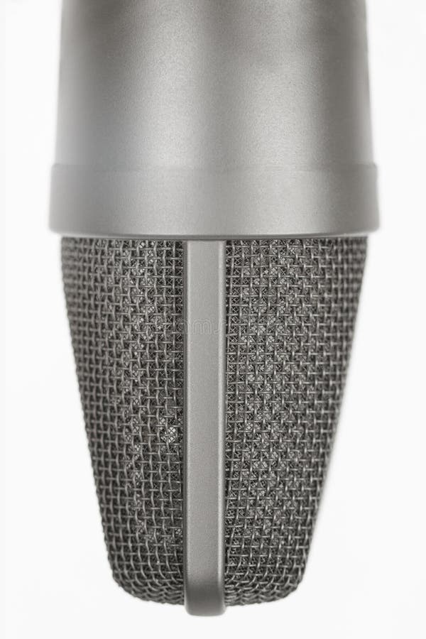 Close Up Detail of Microphone Head Stock Image - Image of radio ...