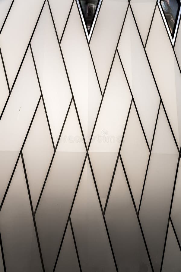 Close Up Detail from a Modern Building Facade with Geometric Rhombus ...