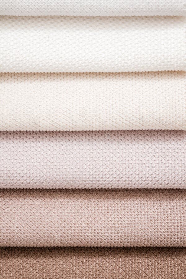Close Up Detail of Multi Color Fabric Texture Samples Stock Image ...