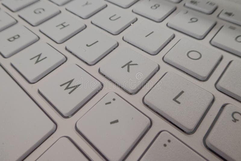 Close-up Detail of a QWERTY Keyboard of a Laptop PC Stock Photo - Image ...