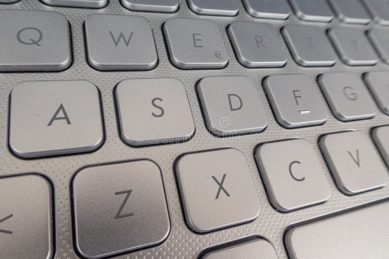 Close-up Detail of a QWERTY Keyboard of a Laptop PC Stock Image - Image ...
