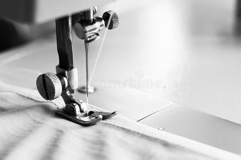 Close-up Detail of the Sewing Machine Stock Image - Image of craft ...
