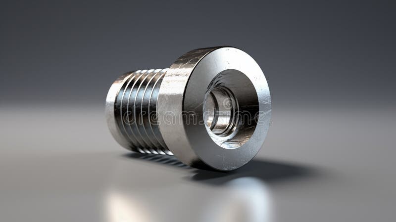 Smooth Round Bolt Head with External Threading.AI Generated Stock ...