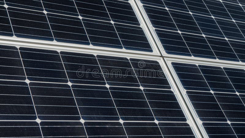 Close Up Detail of Solar Panel. Solar Power Generation Stock Photo ...