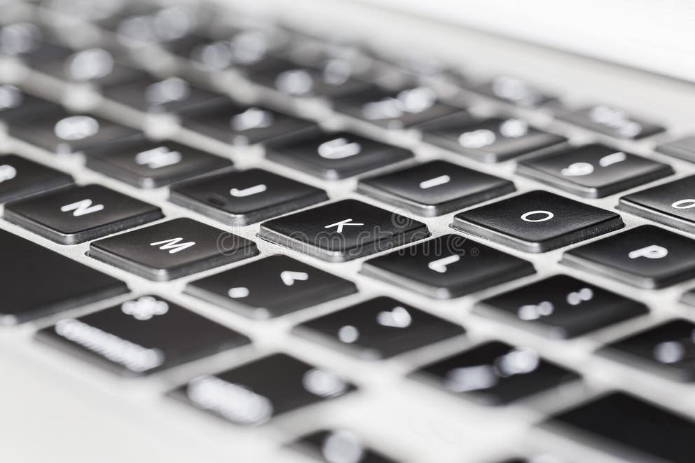 Close Up Detail View of Laptop Computer Keyboard Editorial Photo ...