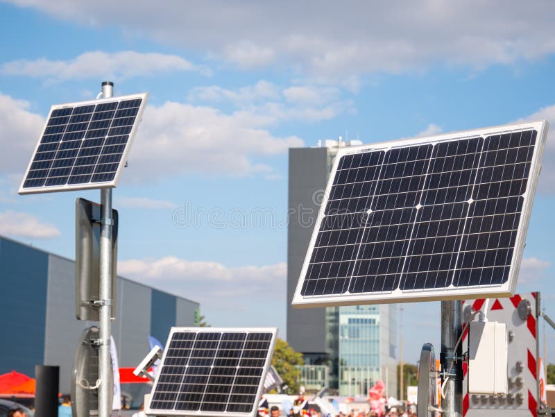 Close Up Detail Wit an Photovoltaic Solar Panel Stock Image - Image of ...
