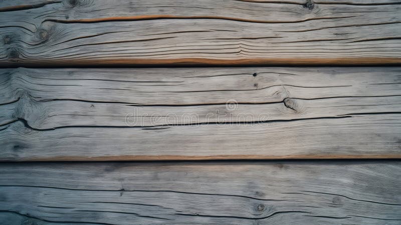 Close-Up Detailed Aged Gray Weathered Wood Texture Background, Rustic Plank Surface with Visible ...