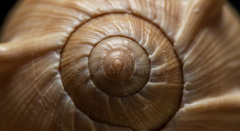 Close-Up Detailed Beige Spiral Seashell Texture Stock Illustration ...