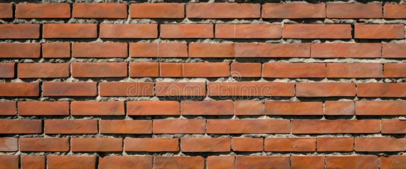 Detailed Red Brick Wall Background Texture, Copy Space. Stock Photo ...