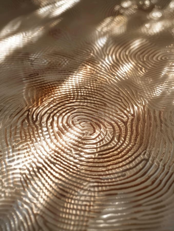 Close-up of a Detailed Fingerprint Pattern with Shadows. Stock Photo ...