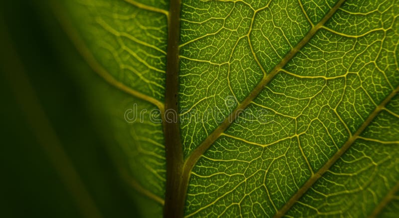 Close-Up Detailed Green Leaf Texture Stock Illustration - Illustration ...