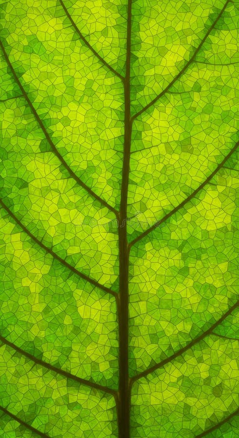 Close-up Detailed Green Leaf Texture Stock Illustration - Illustration ...