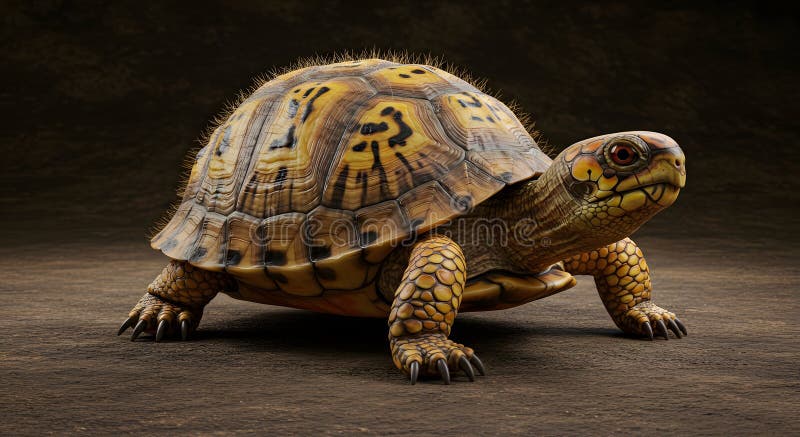 Eastern Box Turtle Close-Up: Detailed Portrait of a Reptile in Its ...
