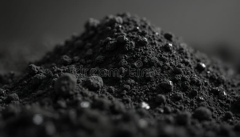 Close-up Detailed Shot of Black Granular Texture. Coarse, Rough, Gritty ...